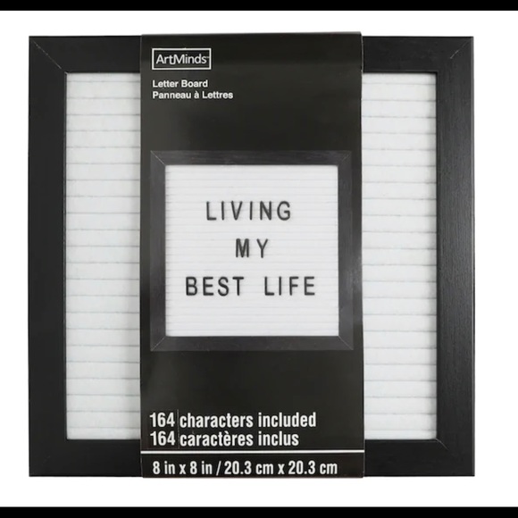 Artminds | Accents | Artminds Letter Board 8x 8 White Board With Black ...